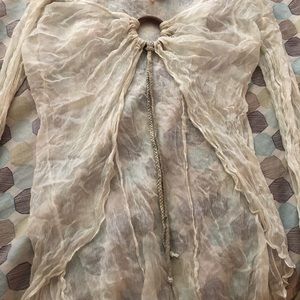 Jennifer Lopez | Tops | Jlo Sheer Silk Shirt Size Medium | Poshmark
